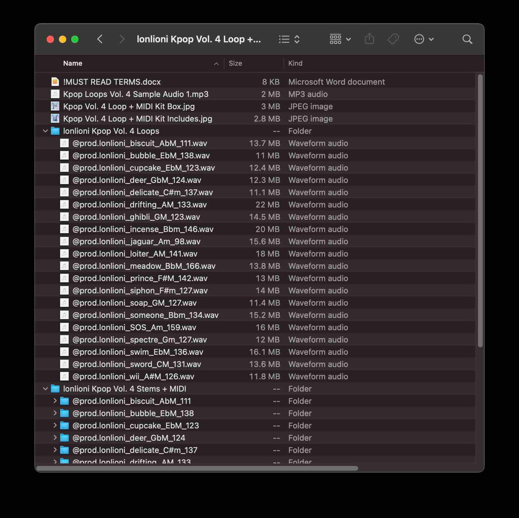 lonlioni Kpop Vol. 4 Loop + MIDI Kit | Dreamy Kpop Samples – lonlioni.shop